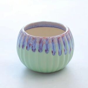 Other | New Set Of Four Pastel Color Glazed Ceramic Mini Planter Pots ...